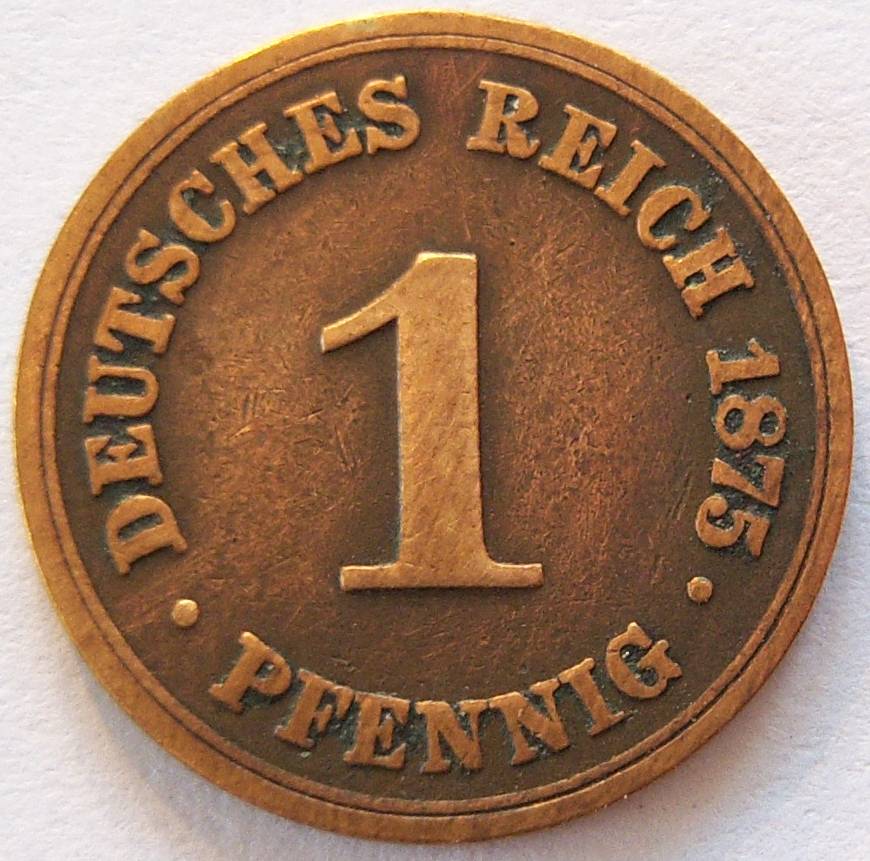 Muenzauktion.com 2973778 - Deutsches Reich 1 Pfennig 1875 B