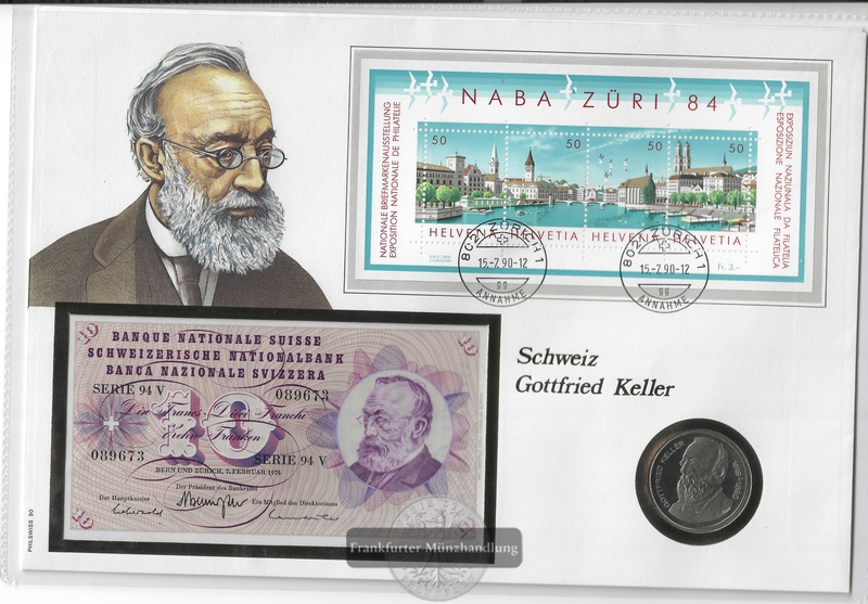 Muenzauktion.com 3016217 - Numisbrief Schweiz alte 10 Franken Note ...