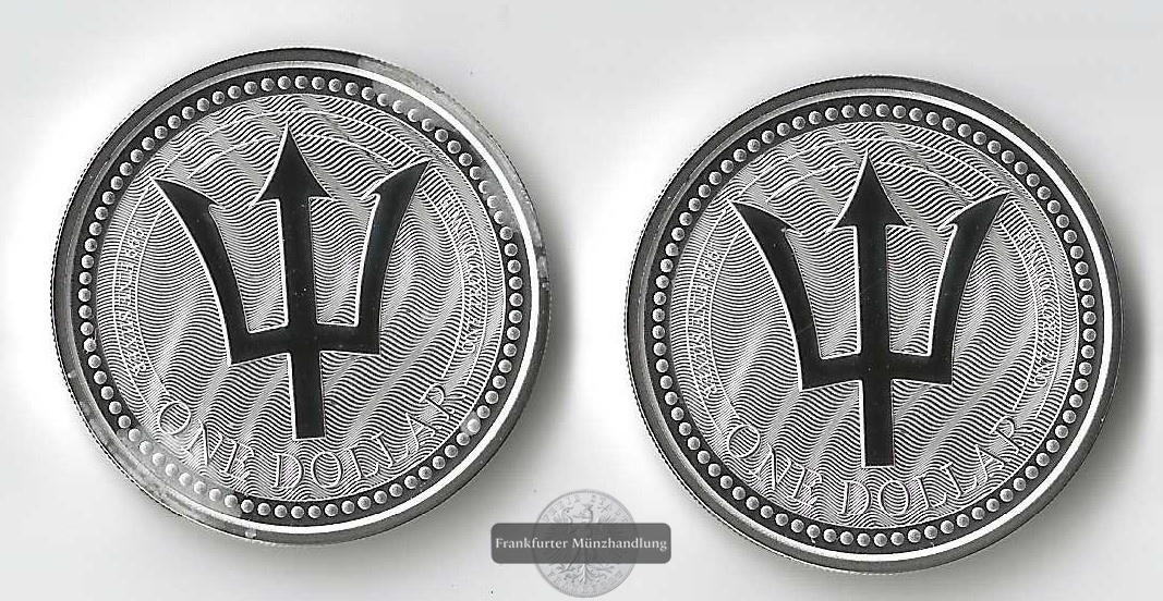 MA auction item 3048075 - Barbados, 1 Dollar 2017 Trident FM-Frankfurt ...